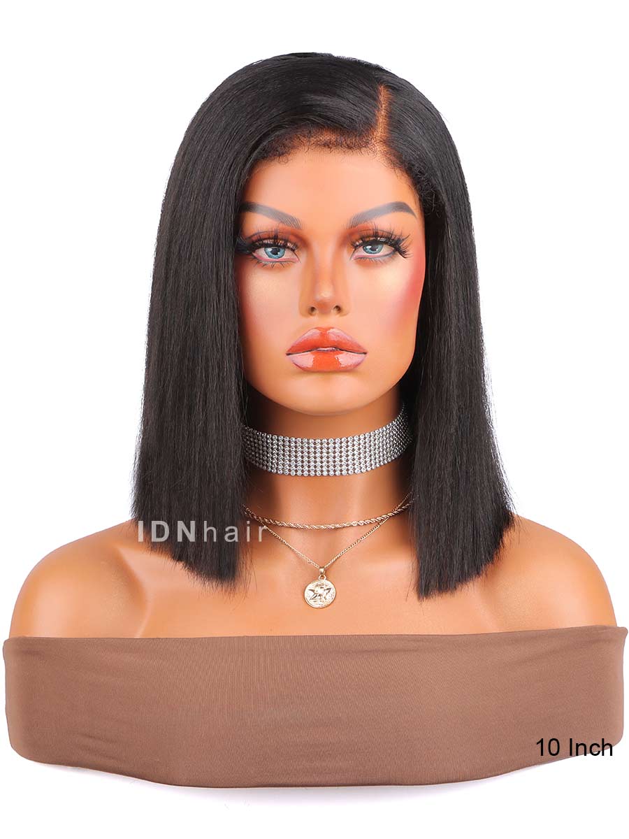 Ruby Wear & Go Beginner Friendly Yaki Straight Bob Wig Pre Cut 4C Edge ...